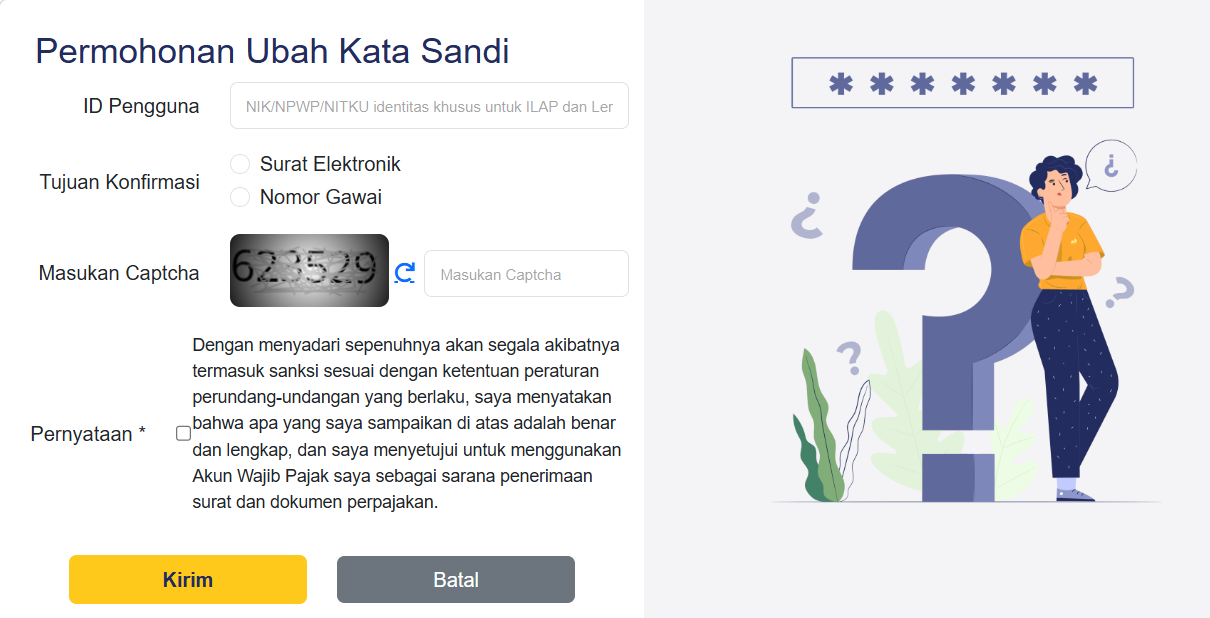 Lupa Kata Sandi atau Password Coretax - Coretax Pajak|Asisten Pajak