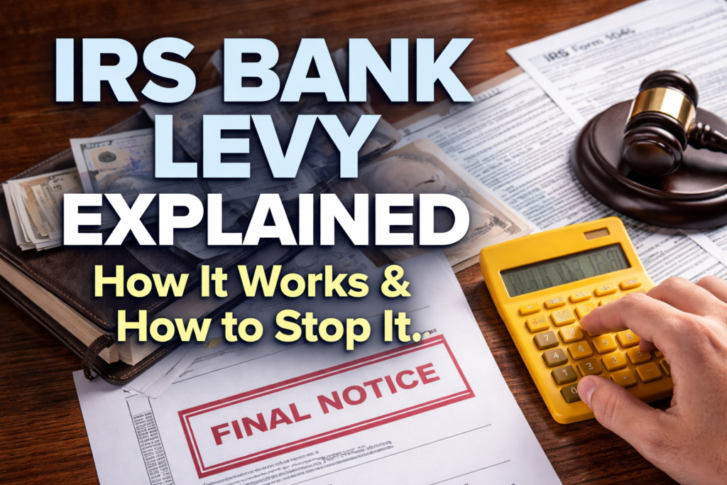 IRS Bank Levy Explained: How It Works and How to Stop It